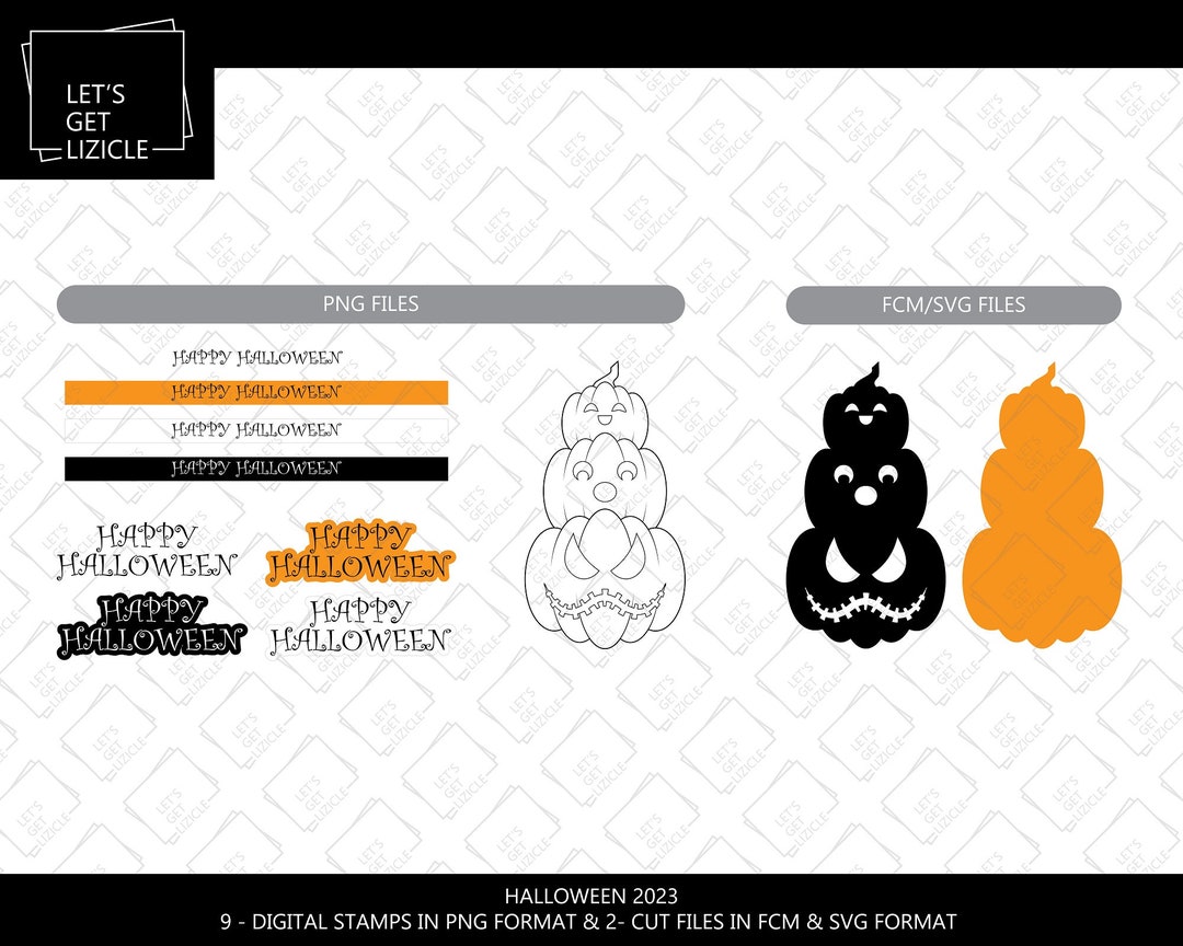 SVG/FCM Cut Files Halloween 2023 Digital Stamps & Cut Files - Etsy