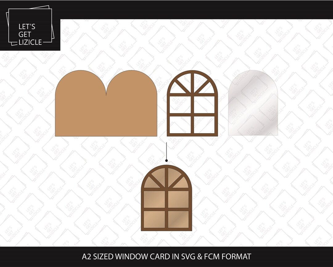 SVG/FCM Cut Files A2 Window Card Base & Frame - Etsy