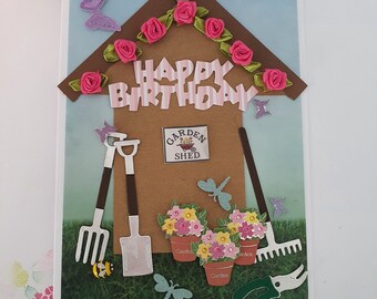 Garden Shed Birthday Card - Etsy
