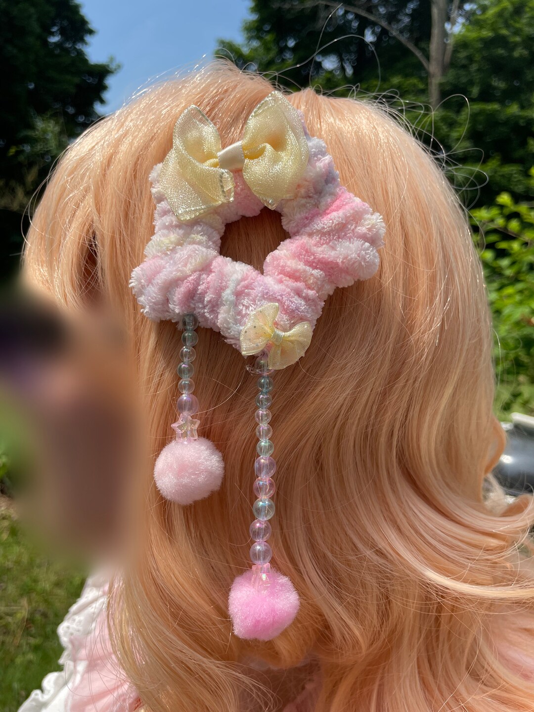 Pink and Yellow Fuzzy Star Clip Lolita Fairy Kei - Etsy