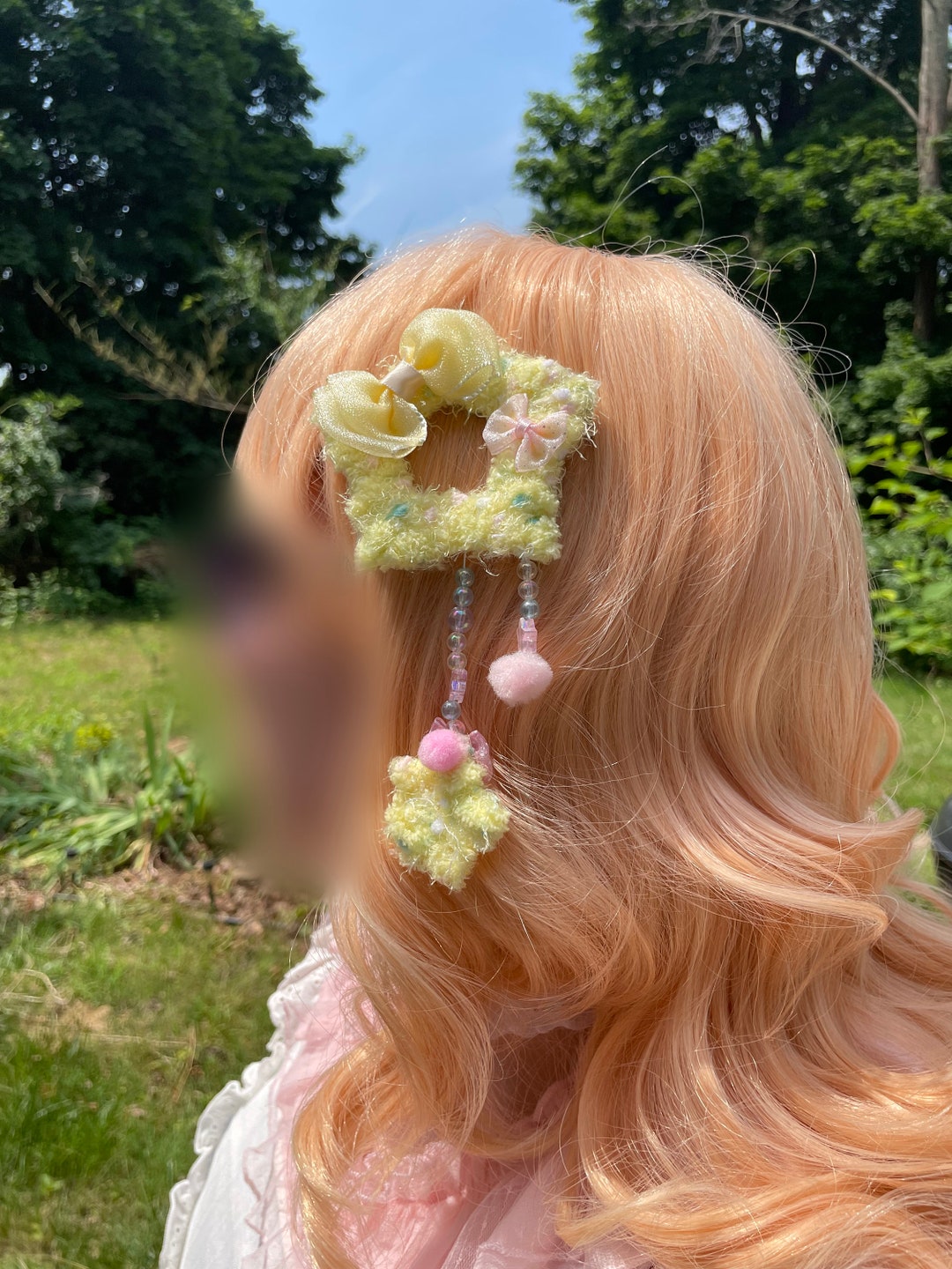 Yellow Fuzzy Star Hair Clip Lolita Fairy Kei - Etsy