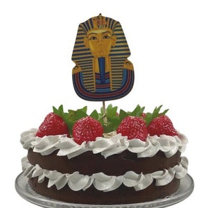 King Tutankhamun Cake Topper - King Tutankhamun Cake Decoration - King Tut Gift - Egyptian Gift ...