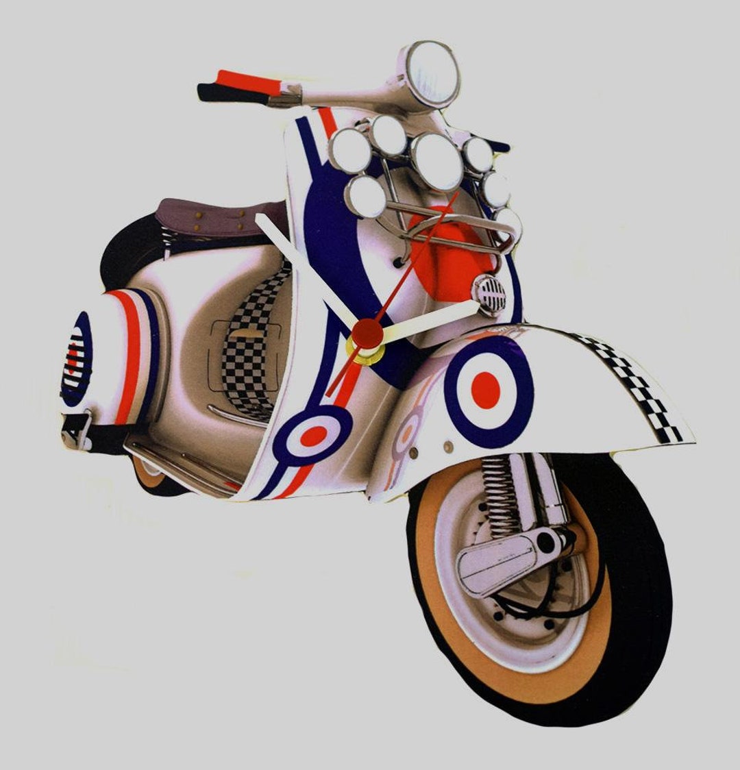 Mod Scooter Clock Mod Scooters Mod Scooter Gift Mod Scooter Gifts Mods ...