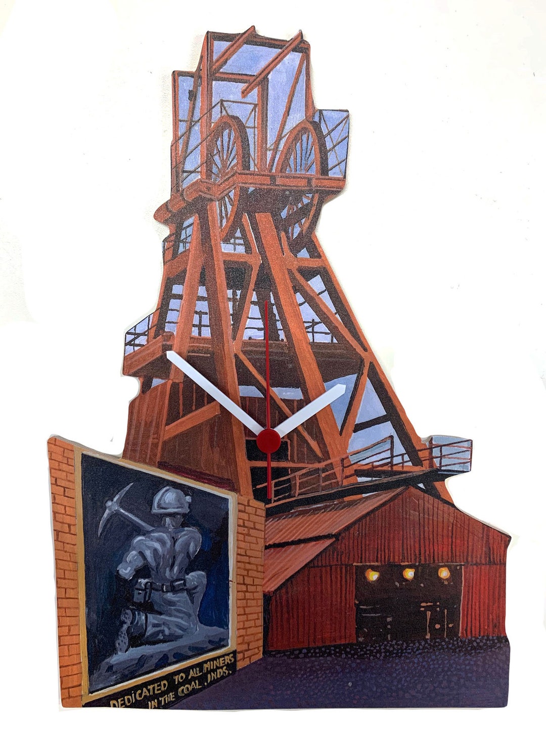 Coal Colliery Clock - Colliery Wheel Clock - Coal Mining - Coal Mining ...