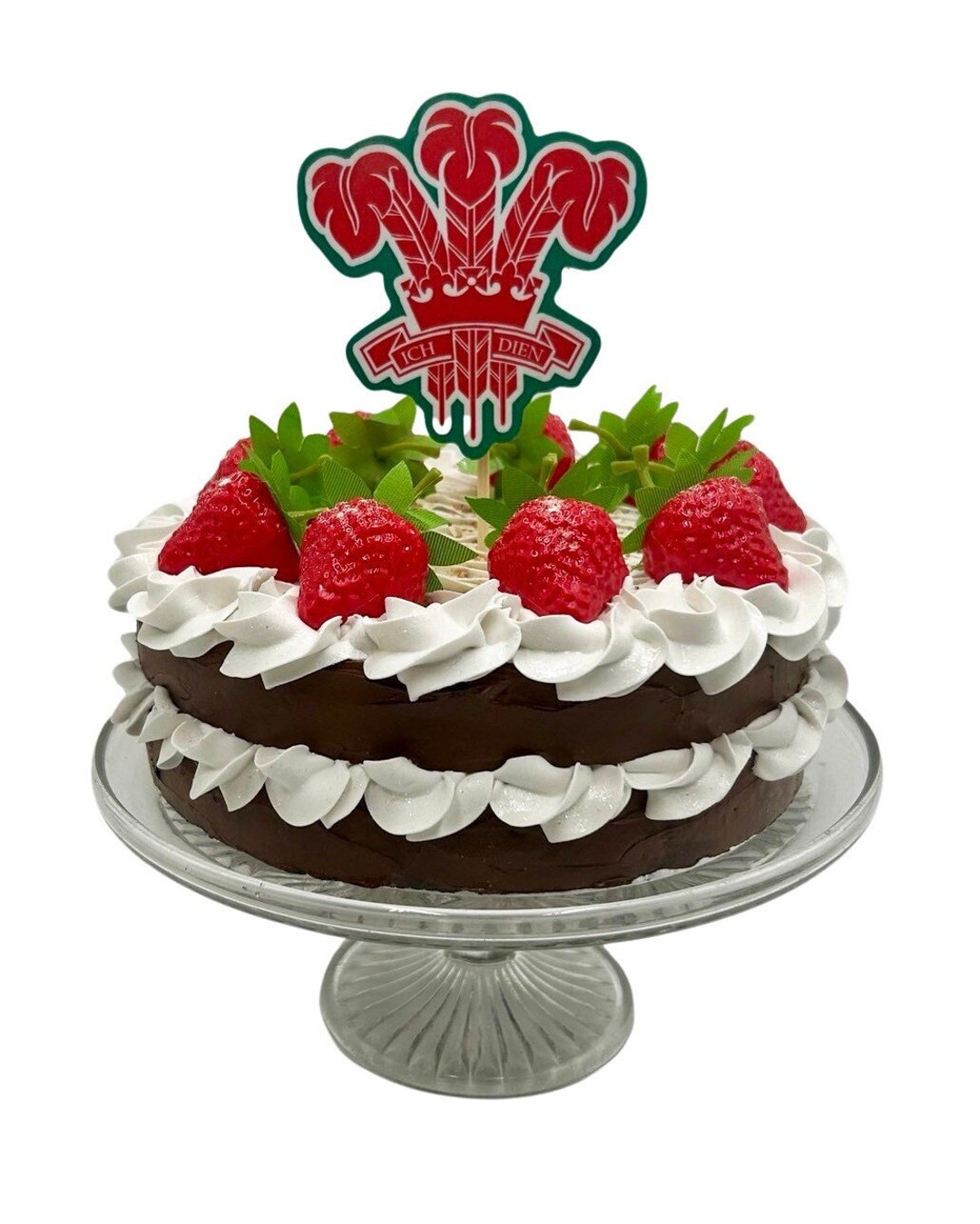 Prince of Wales Cake Topper - Welsh Emblem Cake Decoration - Prince of ...