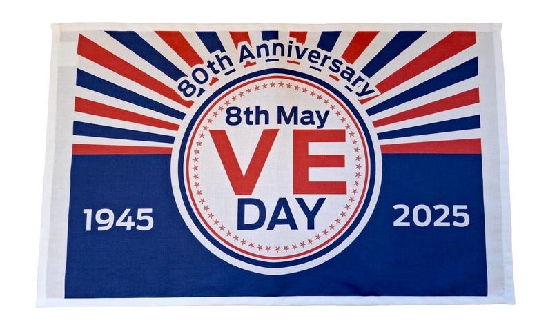 VE Day Tea Towel - VE Day 80th Anniversary VE Day Gift - Ve Day Gifts ...