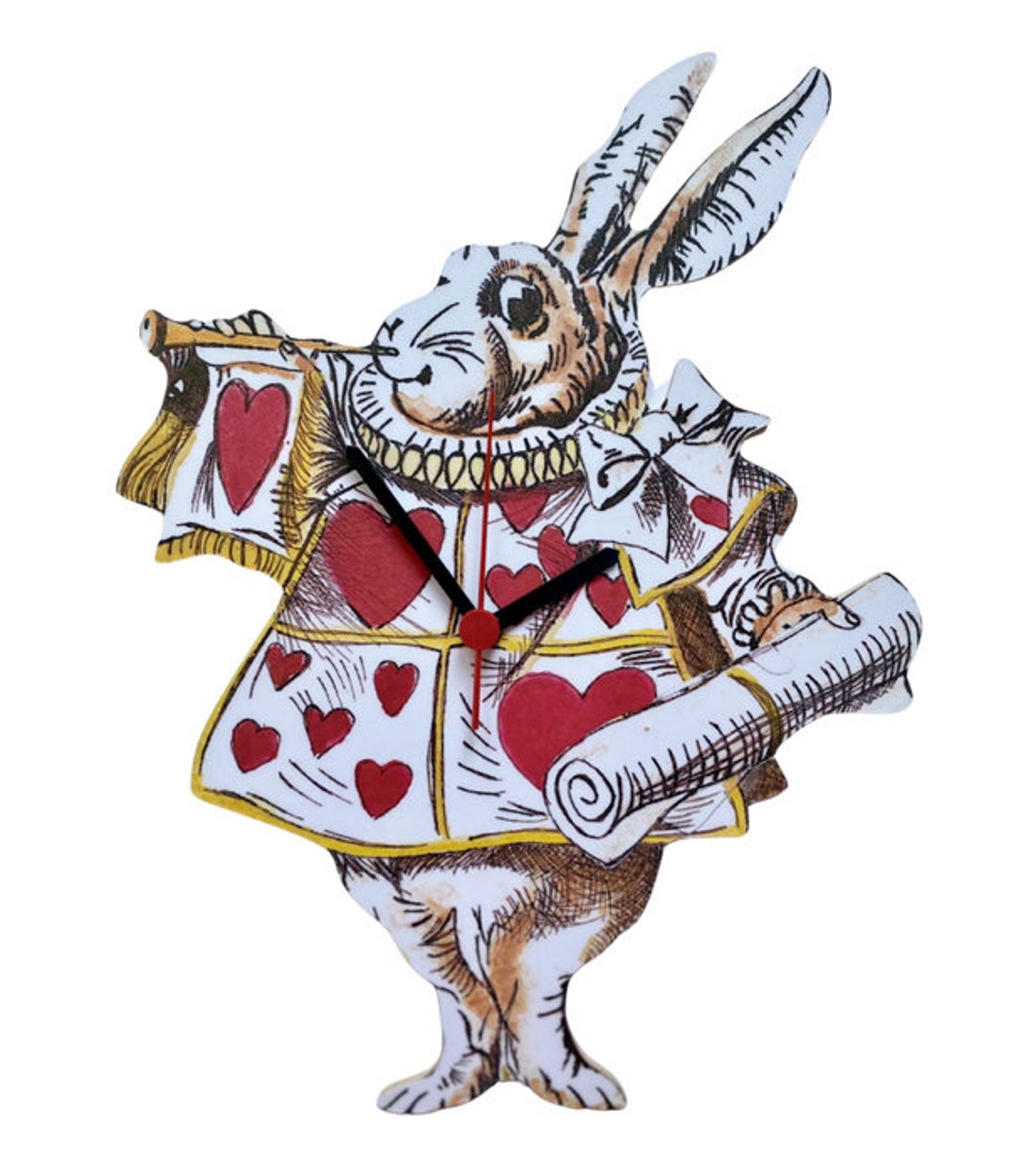 Alice in Wonderland White Rabbit Clock Alice in Wonderland Clock AW6-C ...