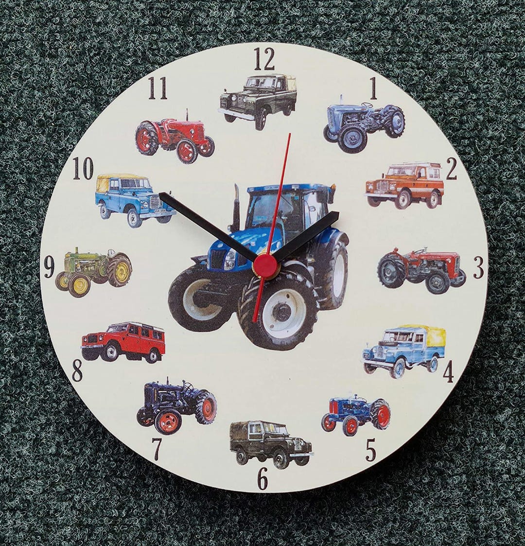 Blue Tractor Clock Blue Tractor Clocks Red Tractor Gift Tractor Gifts ...