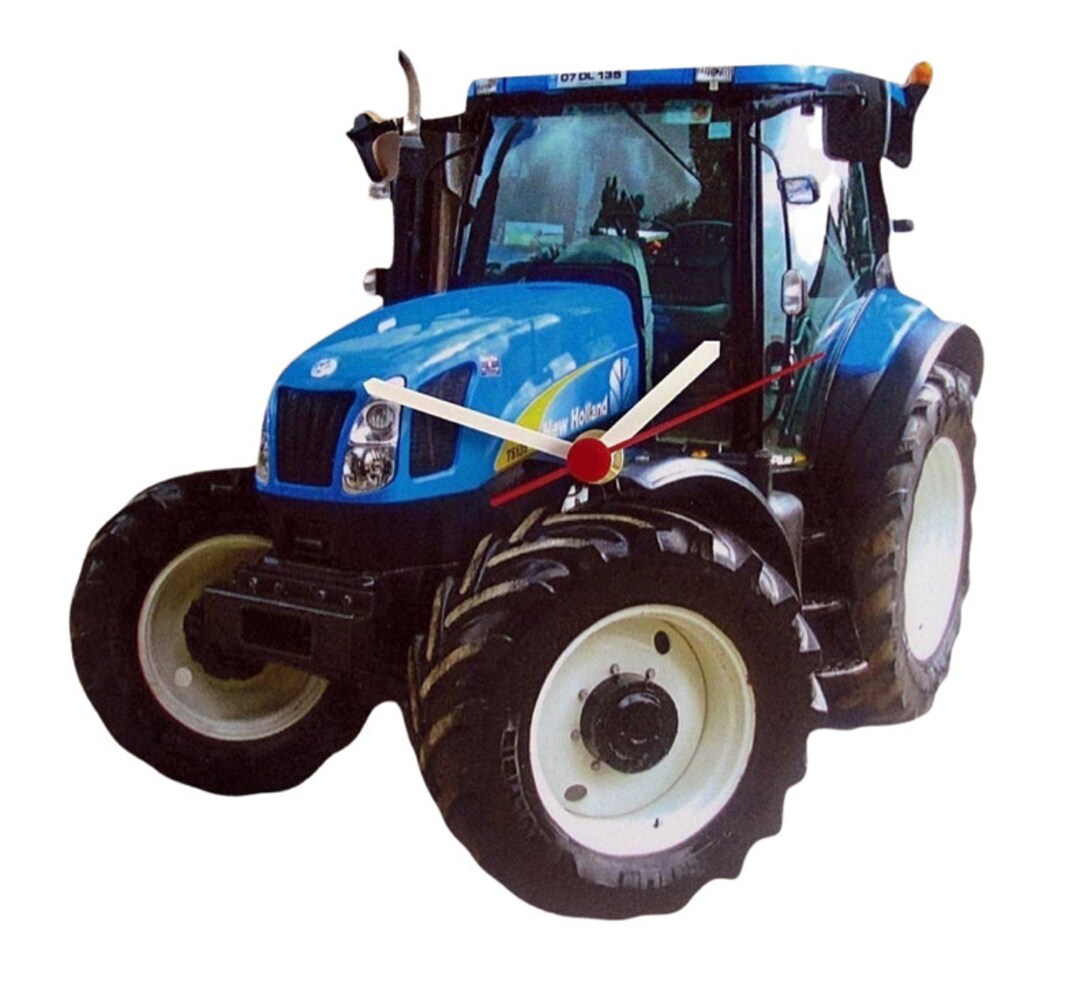 Blue Tractor Clock - Vintage Blue Tractor Clock - Farm Clock - Farm ...