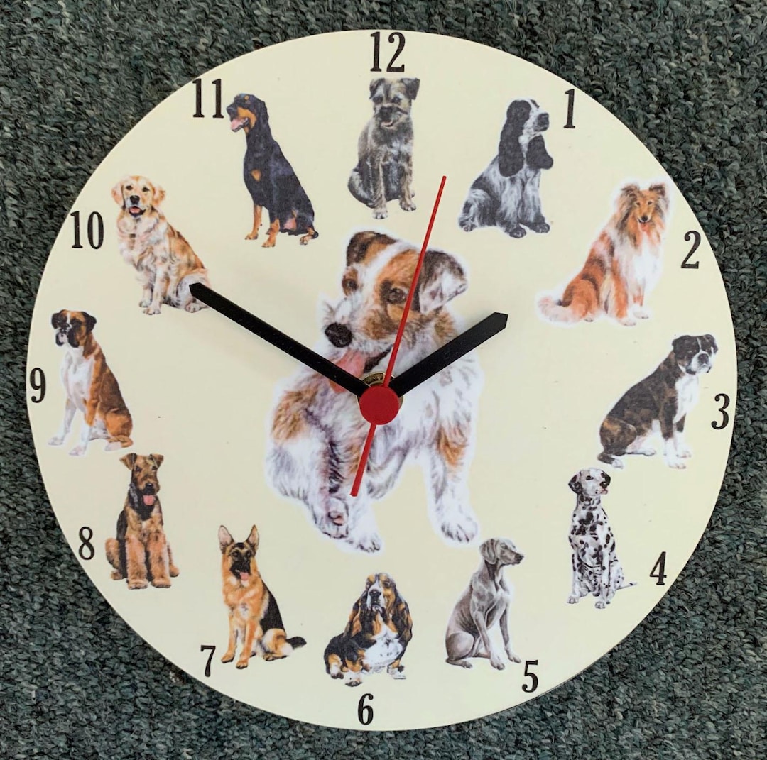 Dog Clock - Jack Russell Clock - Jack Russell Clocks - Jack Russells ...