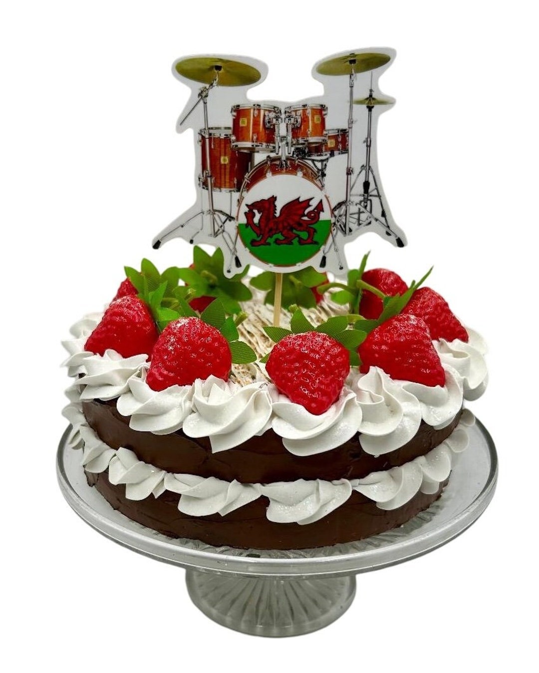 Welsh Drum Kit Cake Topper - Welsh Drum Kit Cake Decoration - Welsh ...