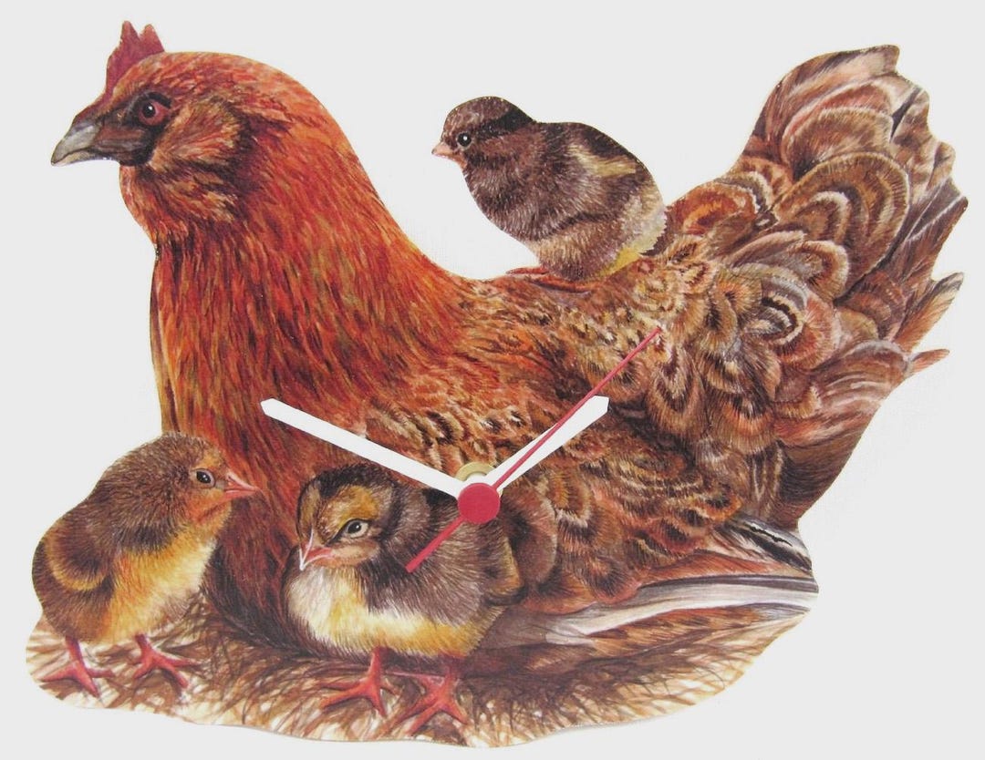 Mother Hen and Chicks Clock - Mother Hen & Chicks Clock - Mother Hen ...