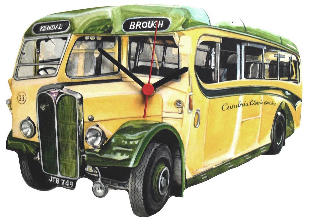 Vintage Bus Clock - Vintage Buses - Guy Bus Clock - Guy Buses - Classic ...