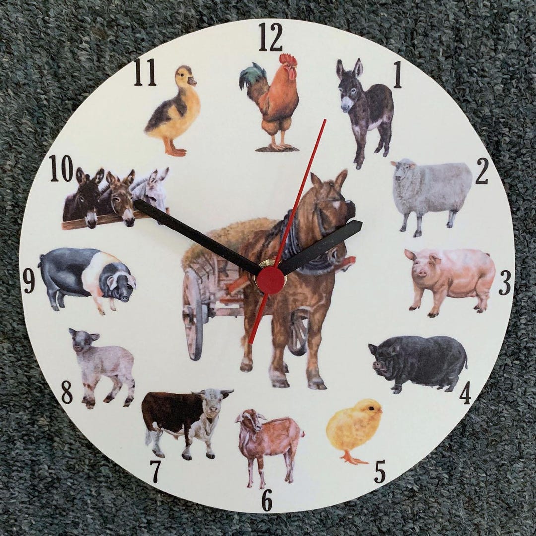 Farm Clock Farm Clocks Horse and Cart Clock Horse and Cart Gift Farmer ...