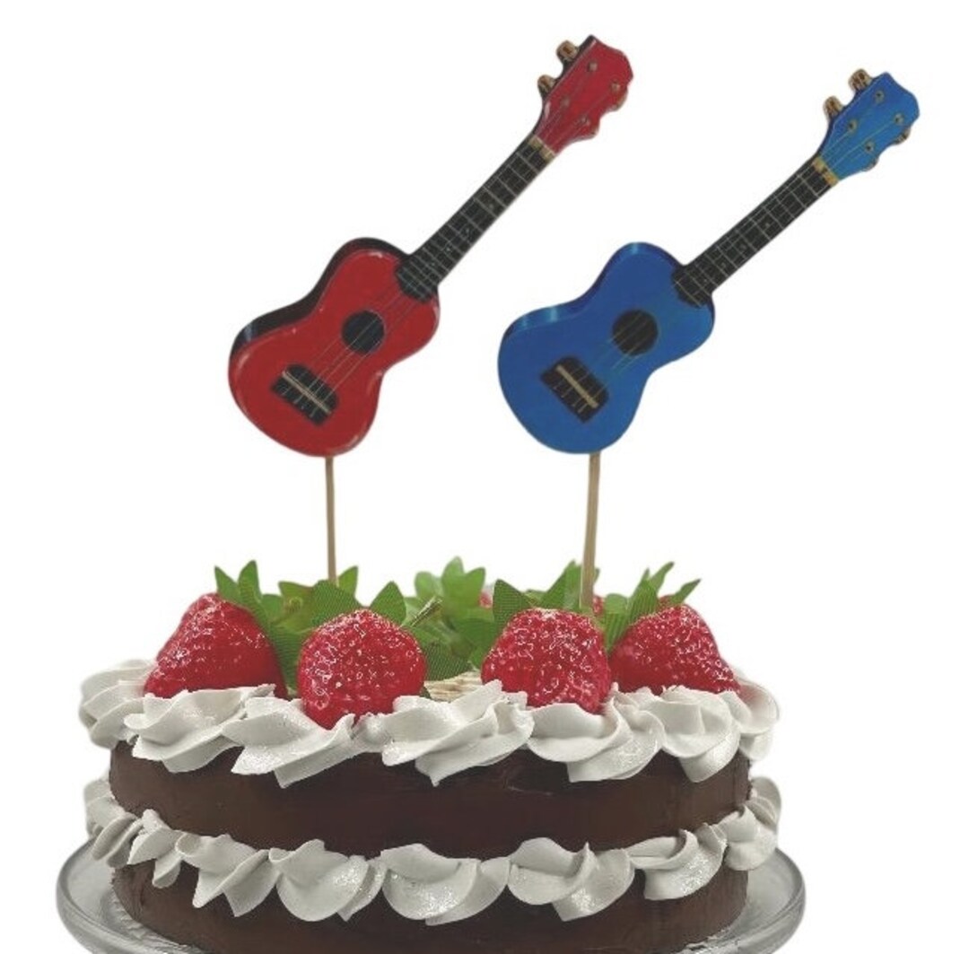 Ukulele Cake Toppers Ukulele Cake Decorations Ukulele Gift Ukulele ...