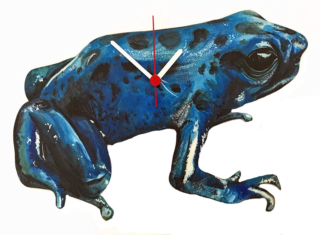 Blue Poison Dart Frog Clock - Poison Dart Frog Clocks - Frog Clocks - Frog Gifts - Frog Gift RP8 ...