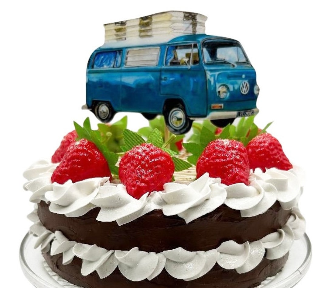 Campervan Cake Topper - Motorhome Cake Decoration - Campervan Cake ...