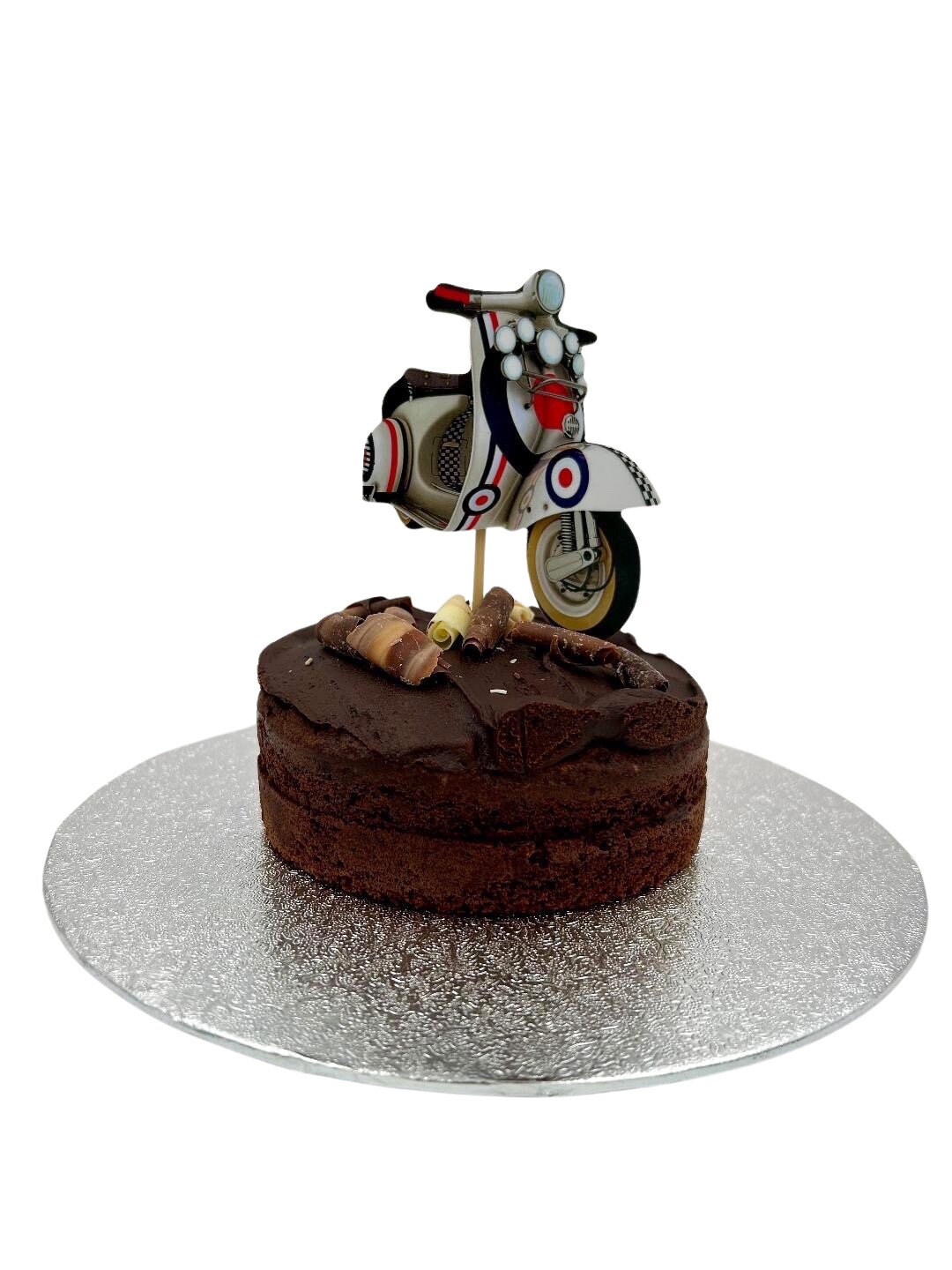 Mod Scooter Cake Topper - Scooter Cake Decoration - Scooter Cake ...