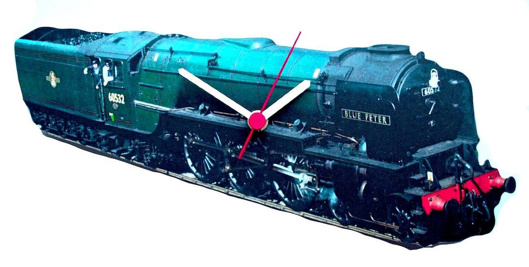 Blue Peter Train Clock - Blue Peter Steam Train Clock - Steam Trains ...
