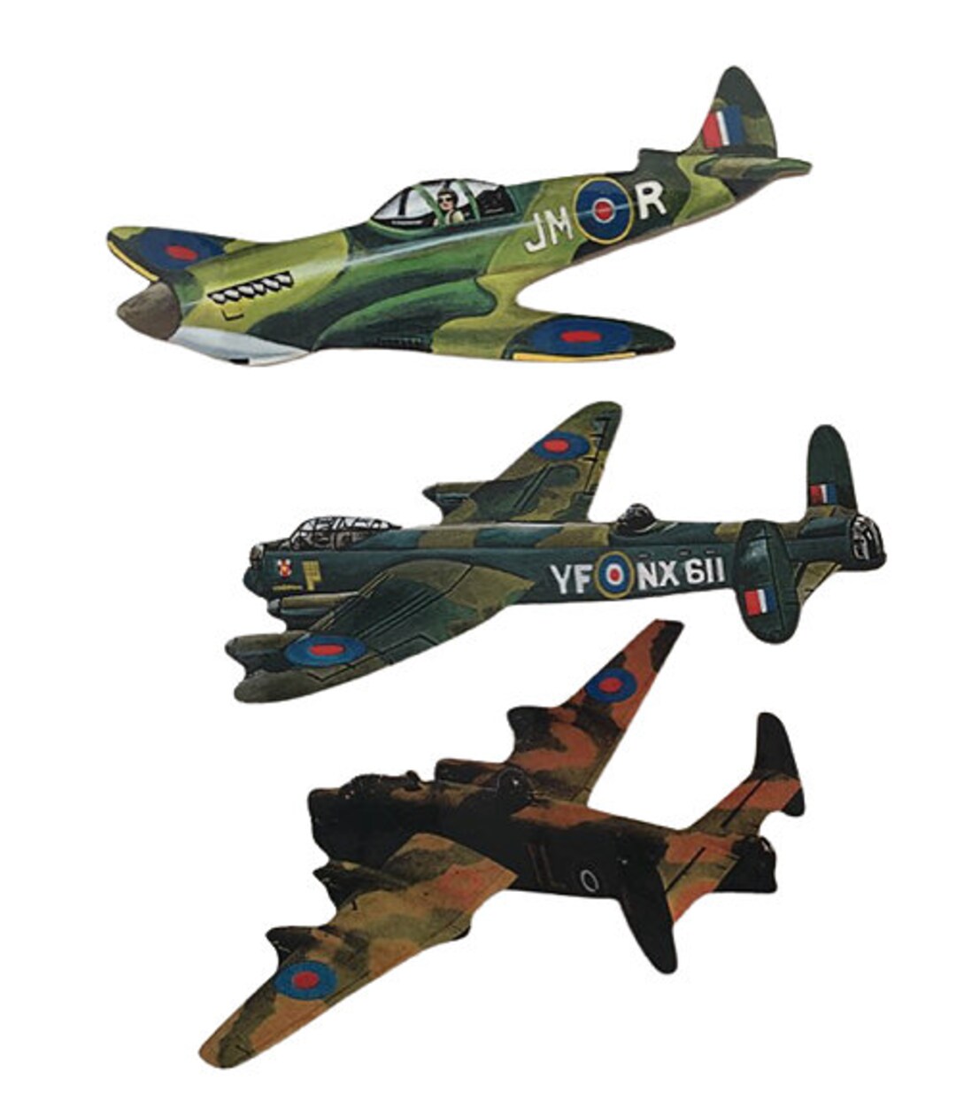 Plane Magnet Set - WW2 Gift - Spitfire Plane World War II Gift - Plane ...