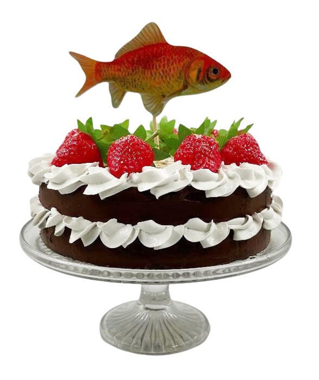 Goldfish Cake Topper - Goldfish Cake Decoration - Goldfish Cake ...