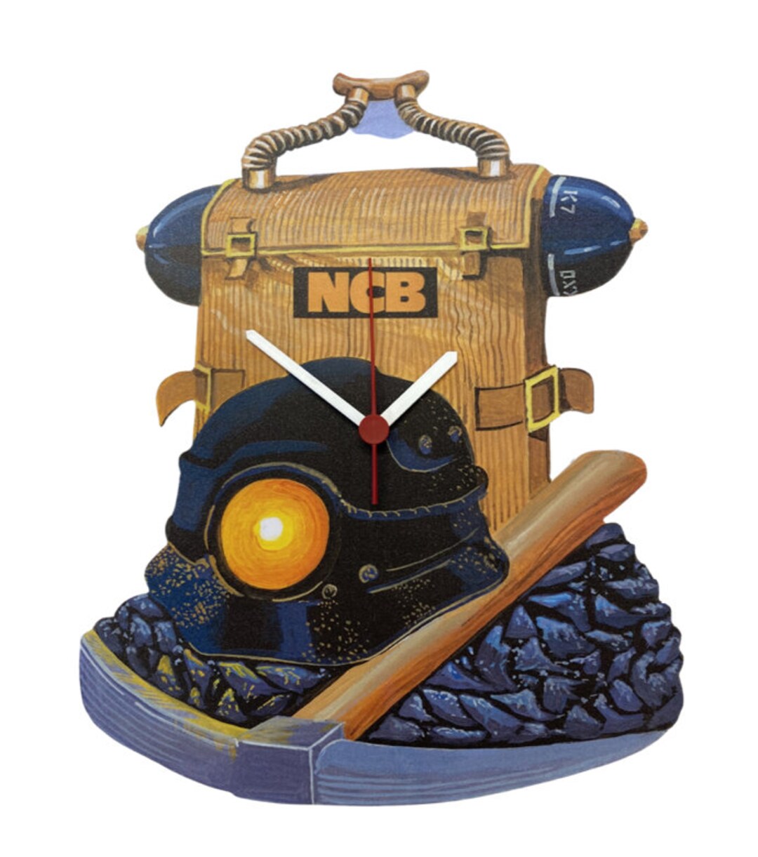 Miner's Helmet & Tool Clock - Coal Mining Gift - Coal Miner's Gift ...