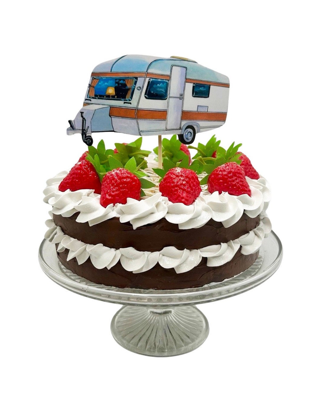 Caravan Cake Topper - Caravan Cake Decoration - Caravan Cake Toppers ...
