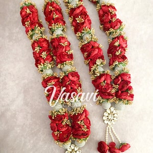 Custom Made Indian Wedding Varmala/jaimala Varmala With Peony and Gold ...