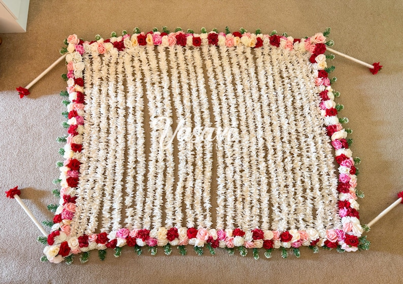 5 Ft X 6 Ft Phoolon Ki Chadar for Indian Wedding Bridal Entry, Flower ...