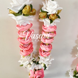 Pink Peony and Rose Flower Varmala for Indian Wedding Muslim Wedding ...