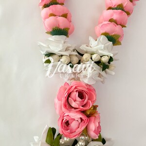 Pink Peony and Rose Flower Varmala for Indian Wedding Muslim Wedding ...