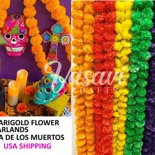 Marigold Garlands FROM MEXICO for Day of the Dead Dia De Los - Etsy