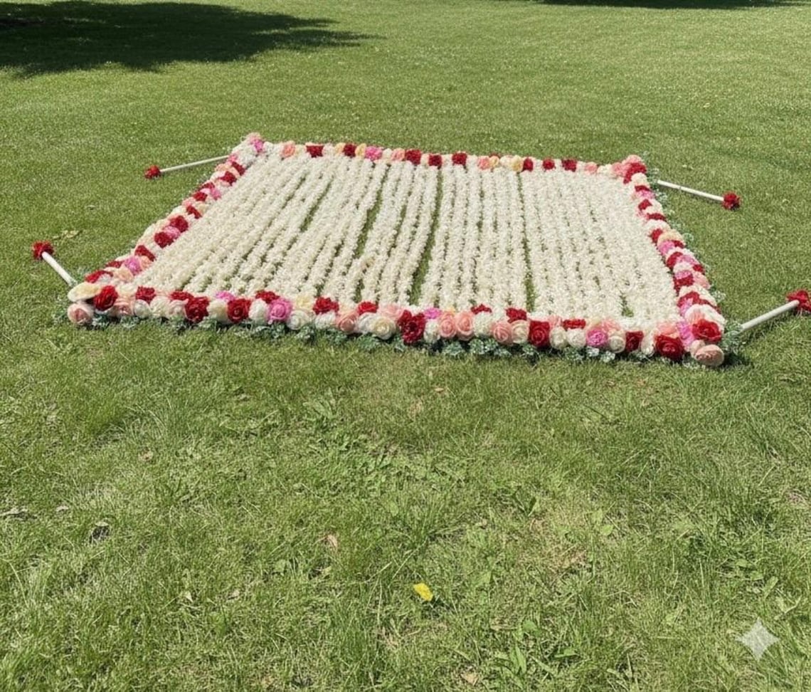 5 Ft X 6 Ft Phoolon Ki Chadar for Indian Wedding Bridal Entry, Flower ...