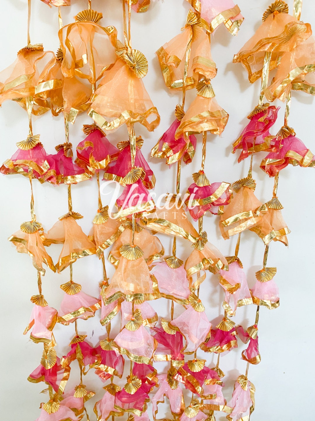 Pack of 30 Colorful Gota Frill Garlands for Mehndi Decoration Indian ...