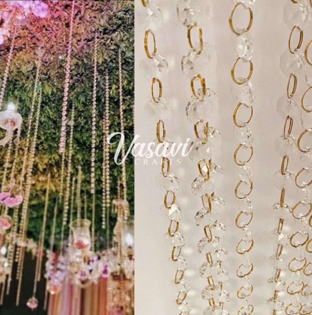 Crystal Garlands/chain/hangings Wedding Party Décor Indian - Etsy