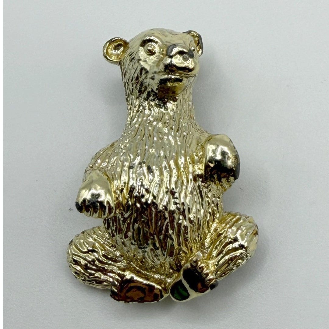 Vintage Gerry's Gold Tone Teddy Bear Brooch 1.5" Signed Figural Pin - Etsy