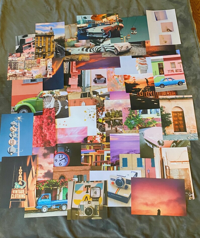 PASTEL Collage Kit 35 Photos //collage Decor for Wall - Etsy