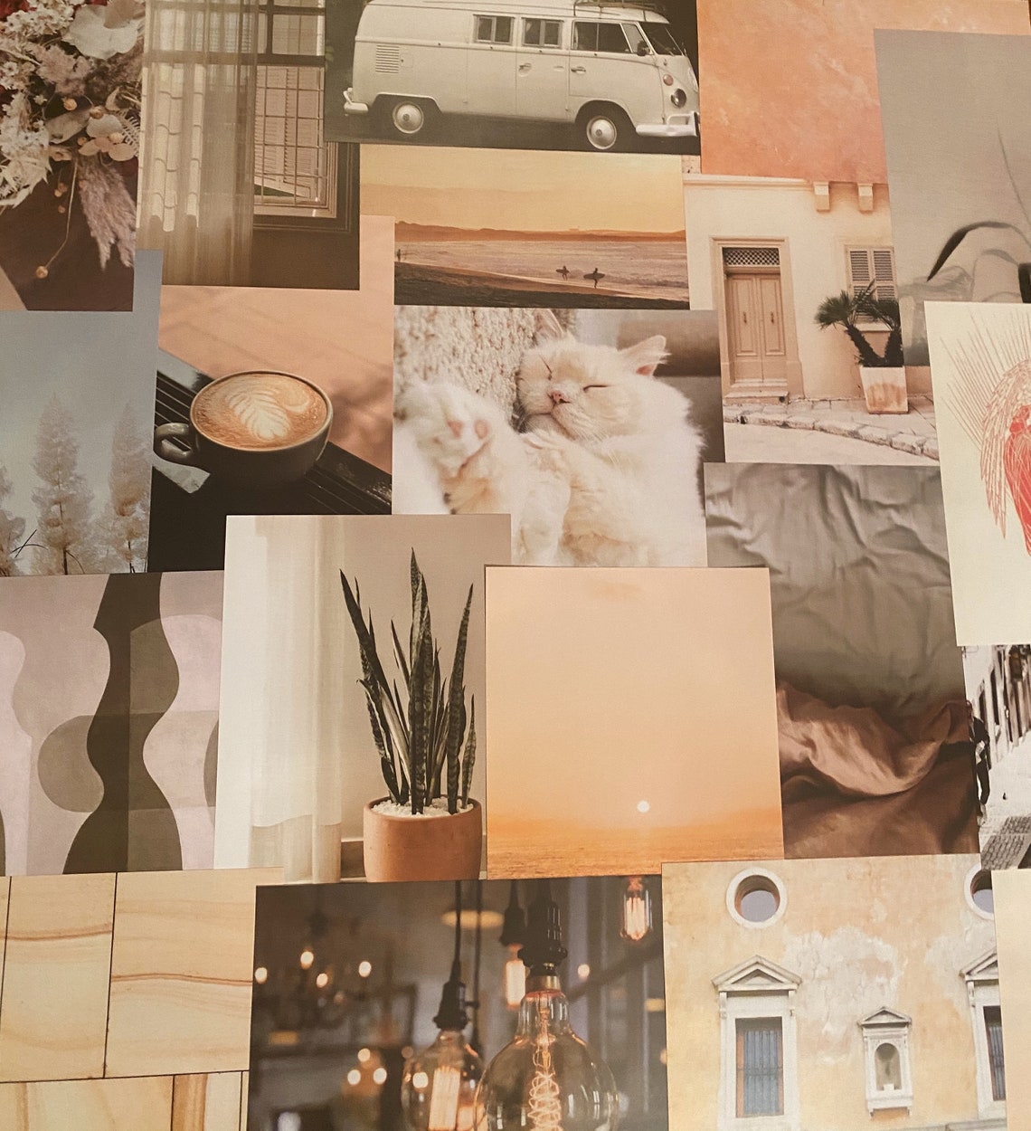 COZY AND CREAM collage kit // Wall Collage | Etsy