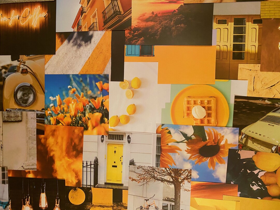 YELLOW Collage // Wall Collage - Etsy