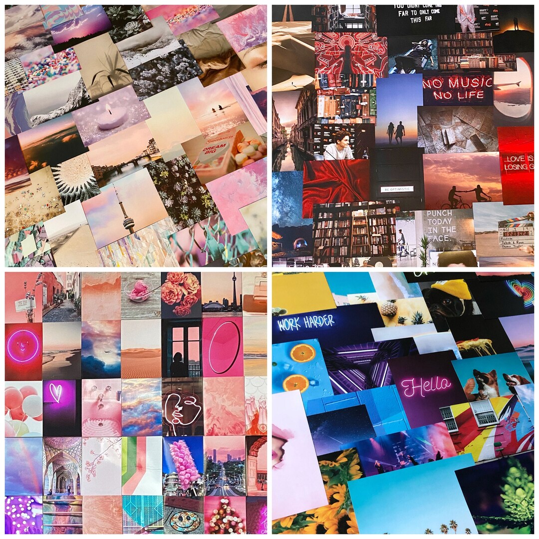 One of a Kind Collages! // Cheap Wall Collage - Etsy