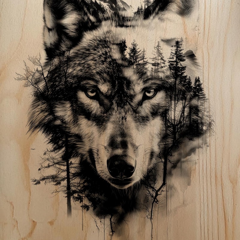 Double Exposure Engraving - Etsy