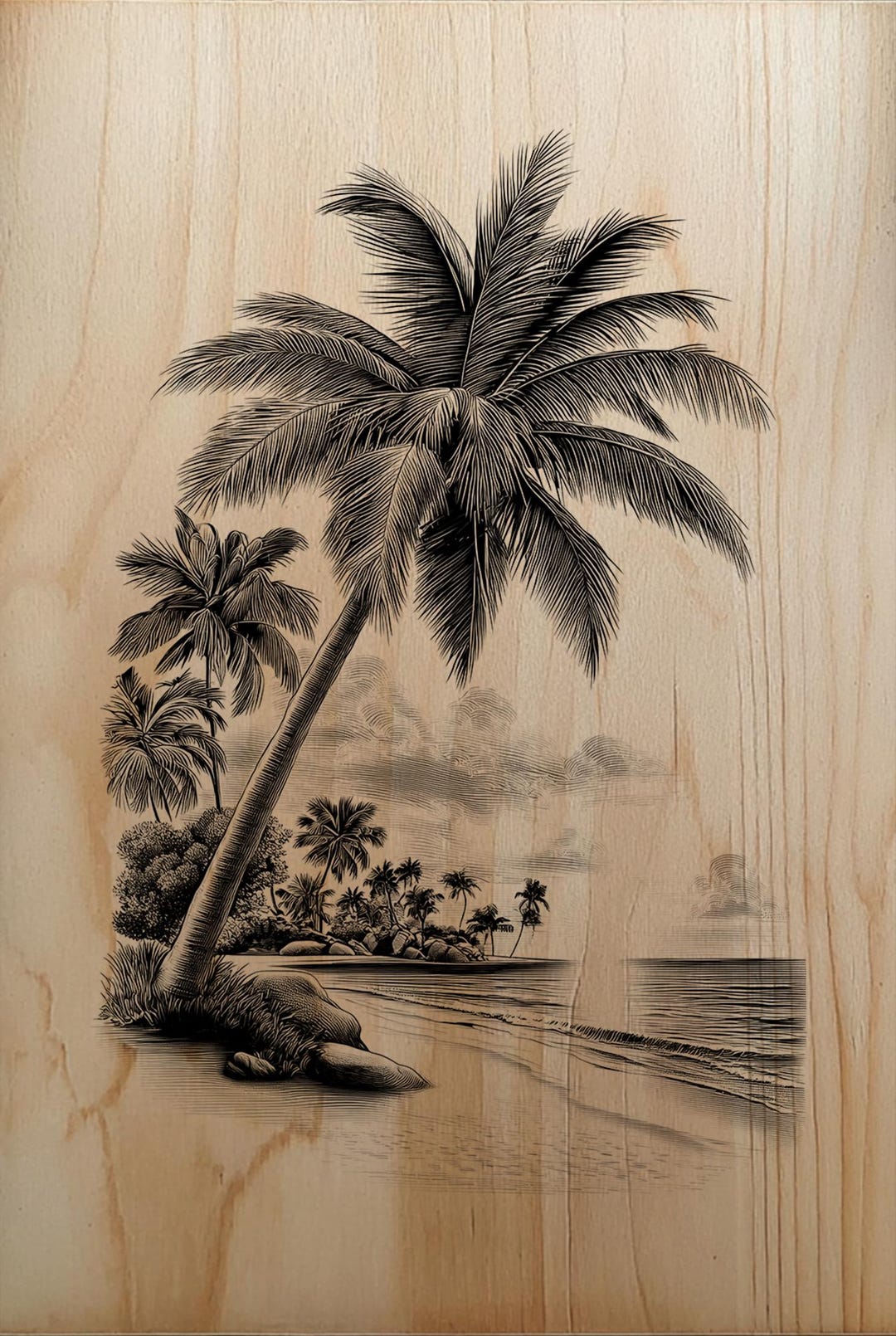 Idyllic Tropical Beach With Palm Trees Ocean View PNG for Professional ...