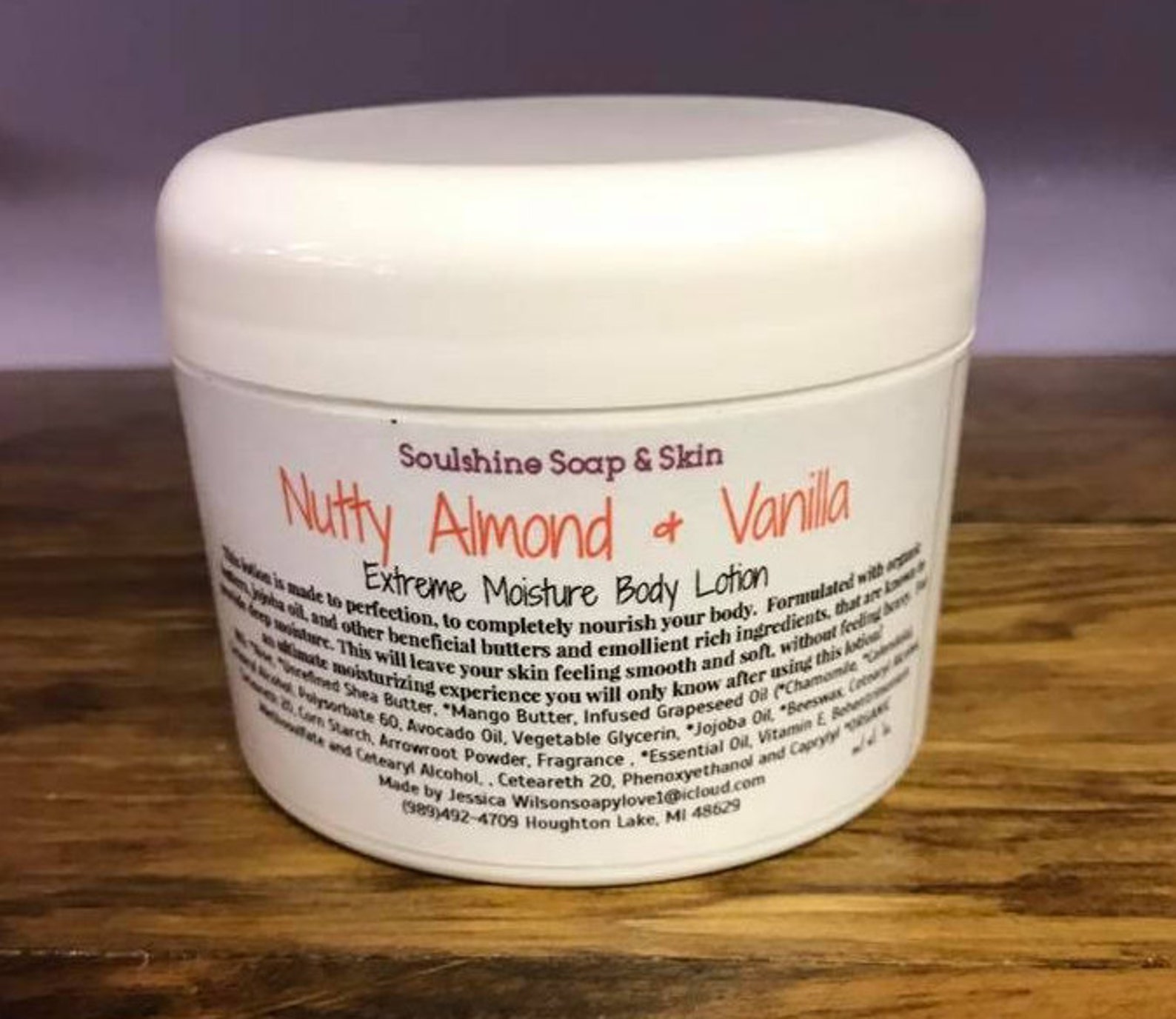 Nutty Almond & Vanilla Lotion Handmade Lotion All Natural No Fillers ...