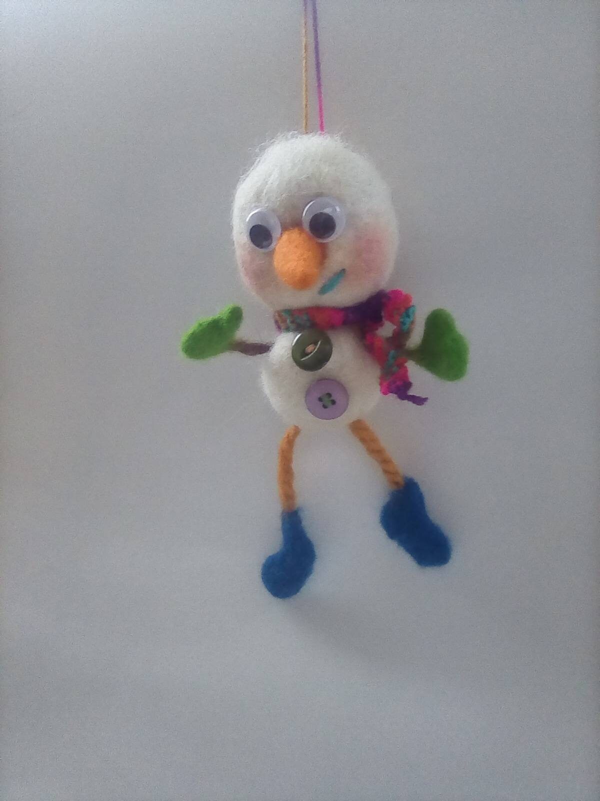 Snowman, Pure Wool Felted Snowman, Christmas Tree Decoration, He's All ...