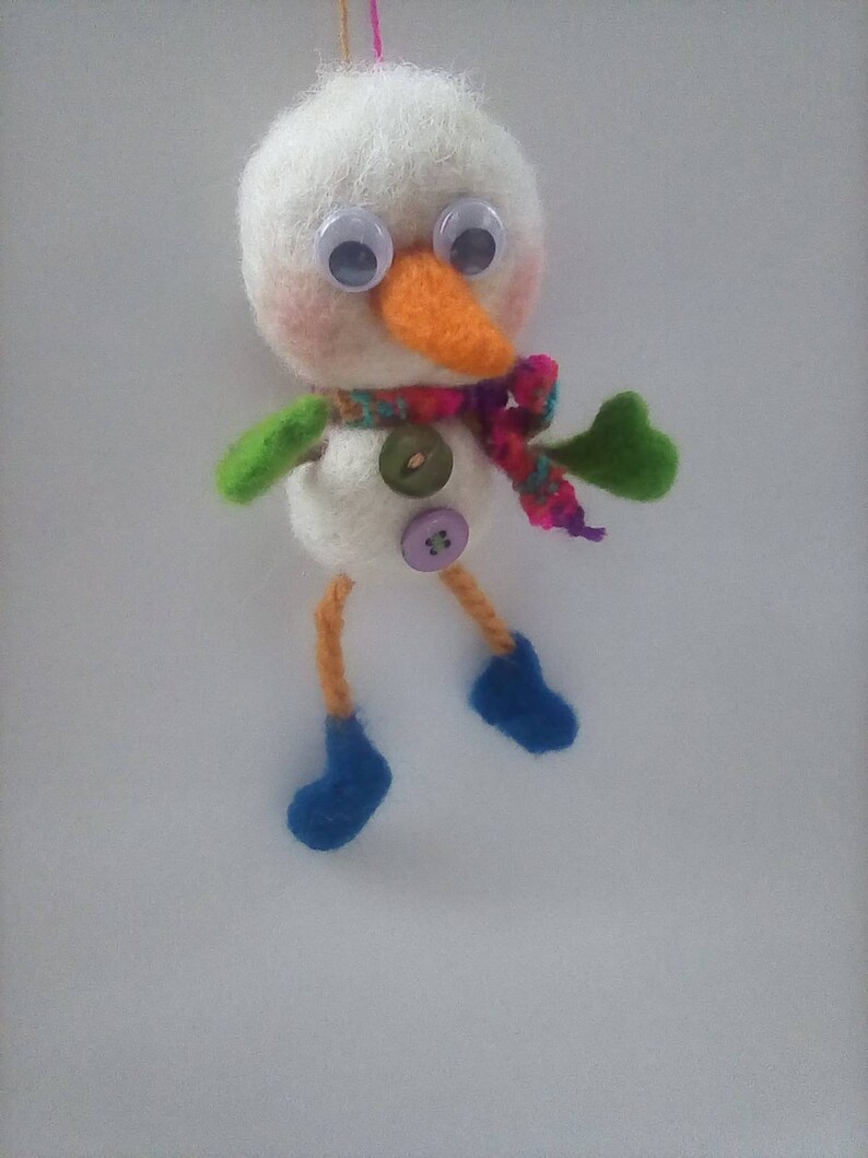Snowman, Pure Wool Felted Snowman, Christmas Tree Decoration, He's All ...