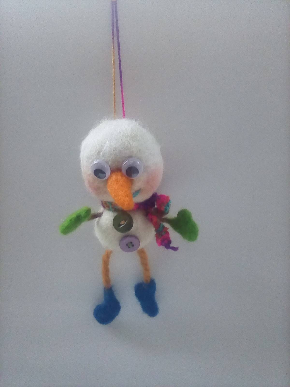 Snowman, Pure Wool Felted Snowman, Christmas Tree Decoration, He's All ...