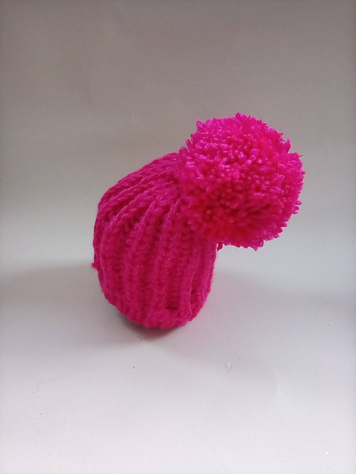 Pink wooly hat preemie 1year sizes. Hand knitted hat - Etsy.de