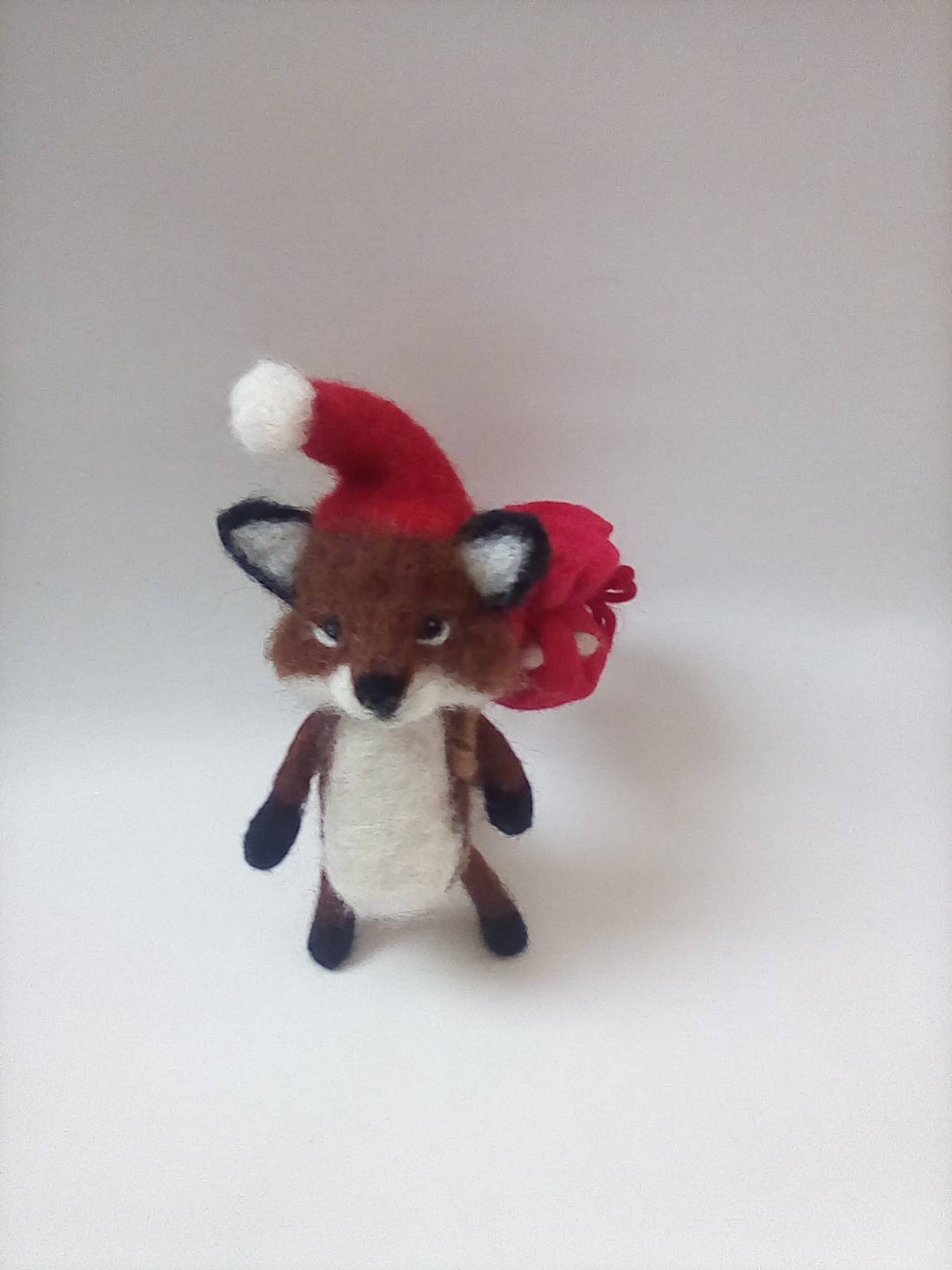Needle Felted Christmas Fox, Xmas Foxy Decoration, Complete the ...