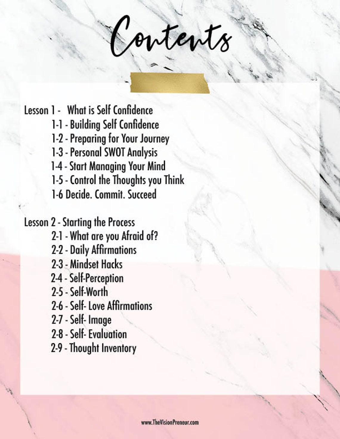 Self Confidence Workbook// Boost Self Confidence // Self | Etsy