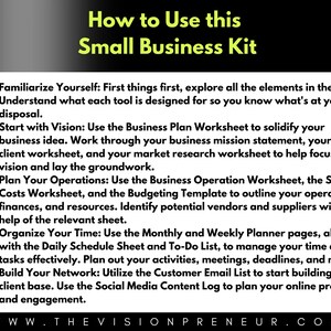Small Business Kit- Home Business Planner, Easy Business Planner ...
